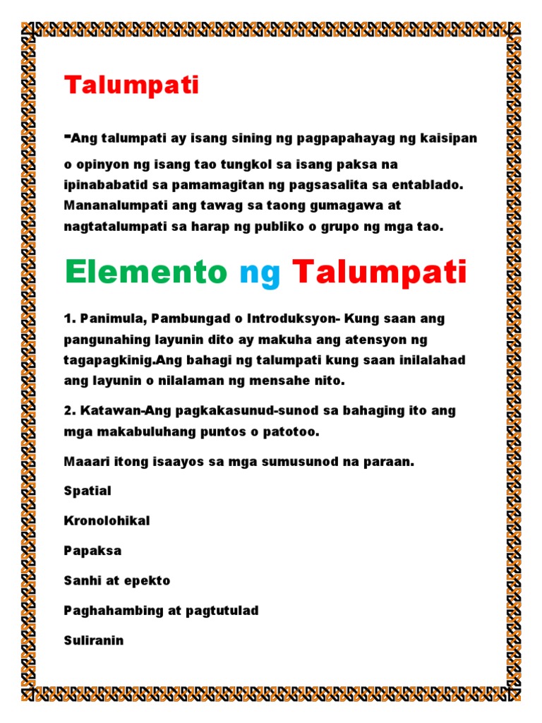 Talumpati | PDF