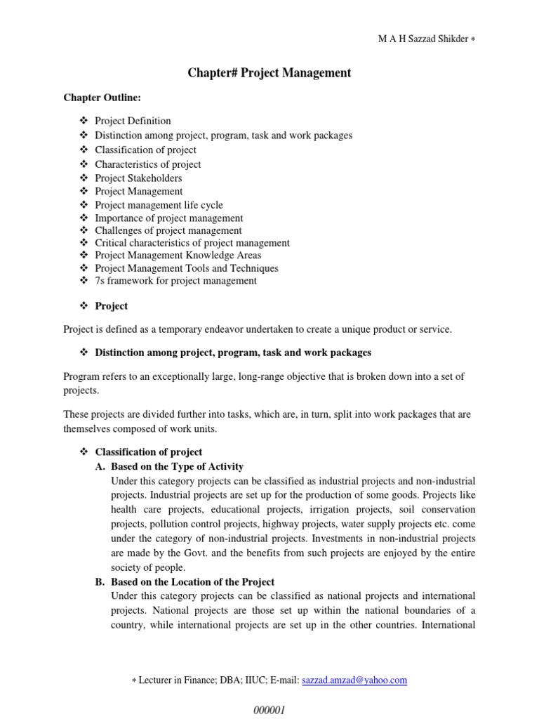 Project Management: Key Concepts | PDF | Project Management | Risk ...