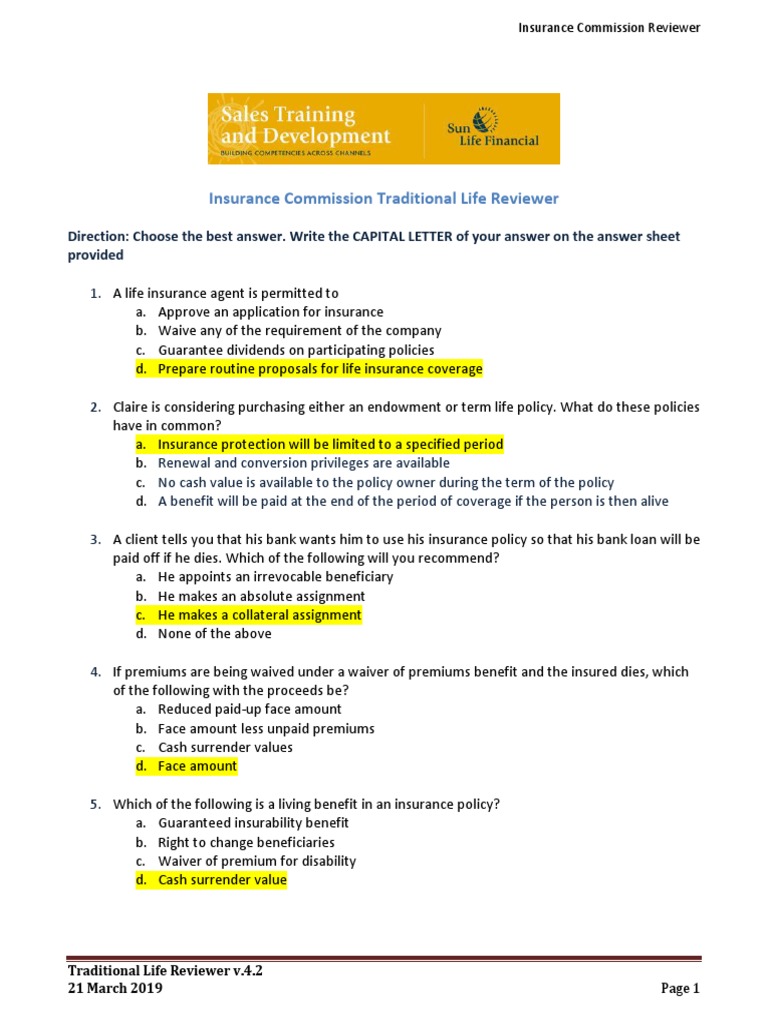 Insurance Exam Prep Guide | PDF | Life Insurance | Insurance