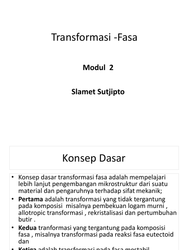 Transformasi Fasa | PDF
