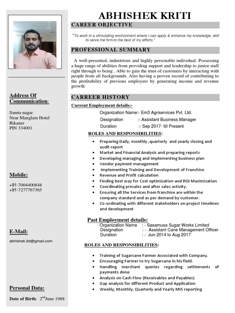 Abhishek Resume | PDF | Employment | Business