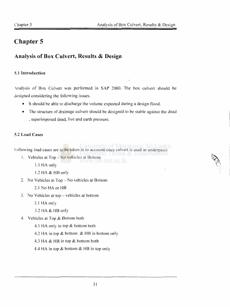 Analysis of Box Culvert, Results & Design | PDF | Axle | Structural Load
