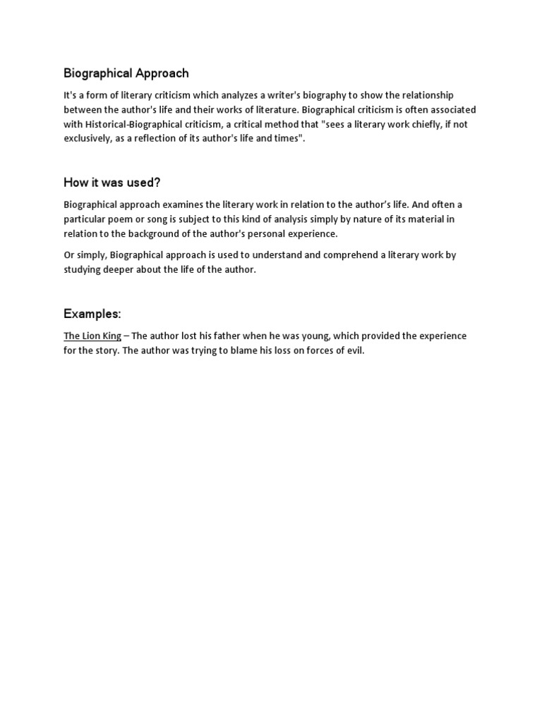 Biographical Approach | PDF