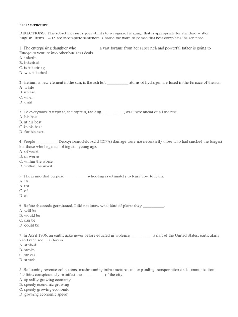 EPT: Structure | PDF