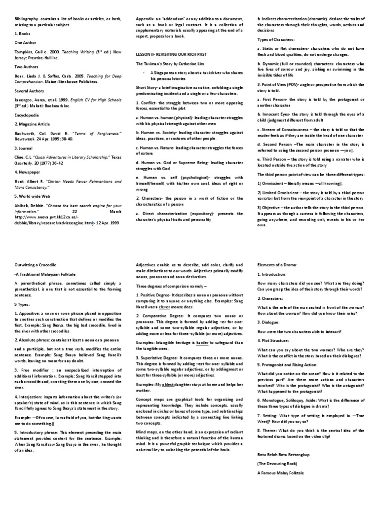 Grade 8 Lessons | PDF | Narration | Verb