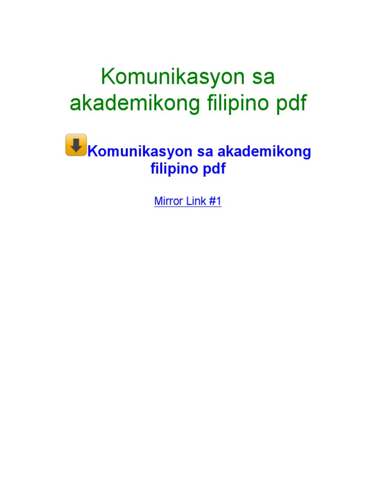 Komunikasyon Sa Akademikong Filipino PDF | PDF | Windows 8 | Computing