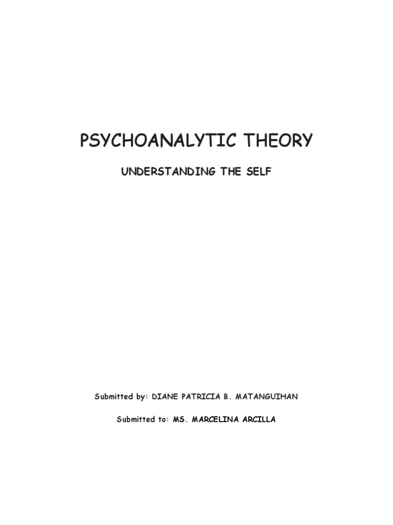 Handout in Psychoanalytic Theory 1 | PDF | Id | Defence Mechanisms