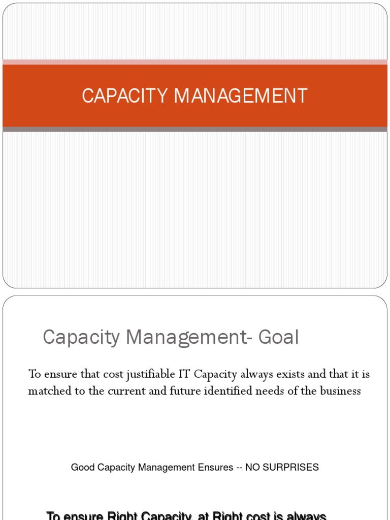 Capacity MGMT | Download Free PDF | Service Level Agreement | Computer ...