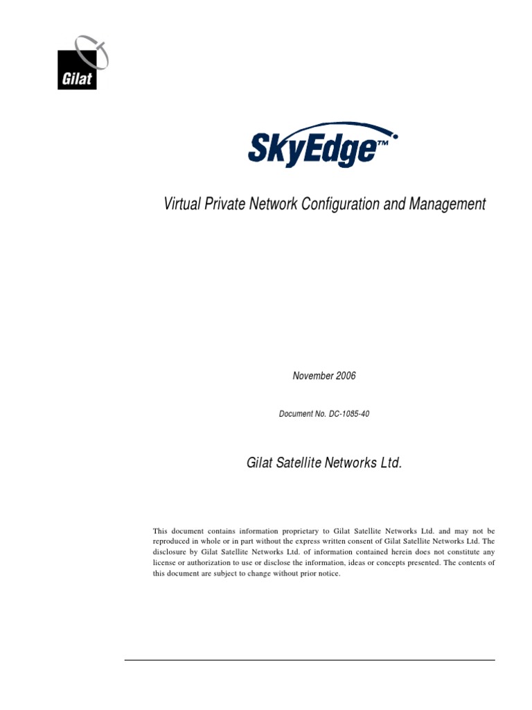 SkyEdge VPN Configuration and Management - 1106 PDF | PDF | Virtual ...