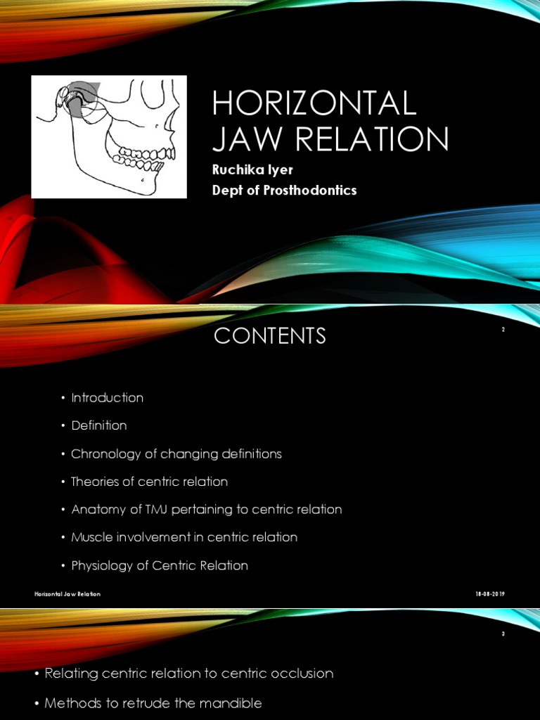 Horizontal Jaw Relation | PDF | Dentures | Human Head And Neck