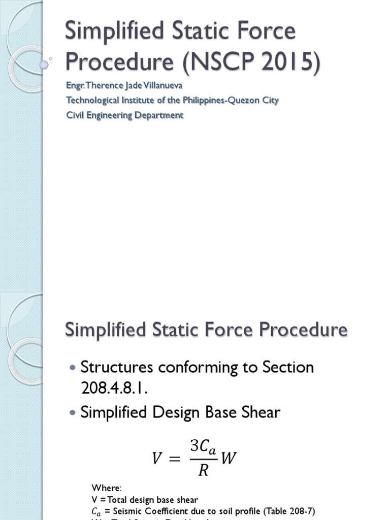 Seismic Load Calculation Guide NSCP 2015 | PDF | Classical Mechanics ...