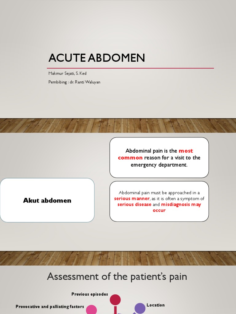 Acute Abdominal Pain | PDF | Pain | Clinical Medicine