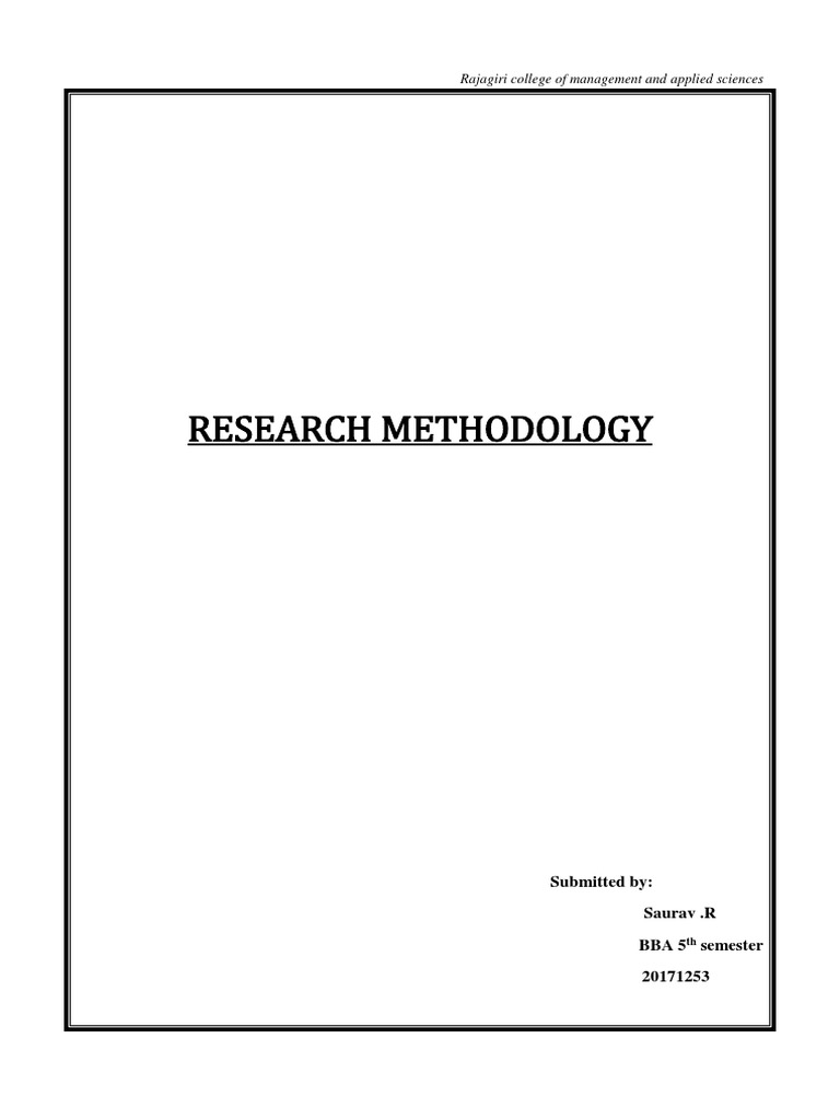 Research Methodology | PDF | Human Resource Management | Human Resources