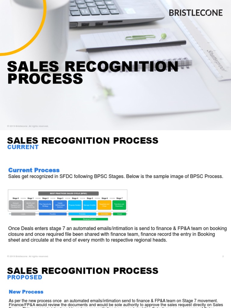 Sales Recognition Process: © 2019 Bristlecone. All Rights Reserved ...