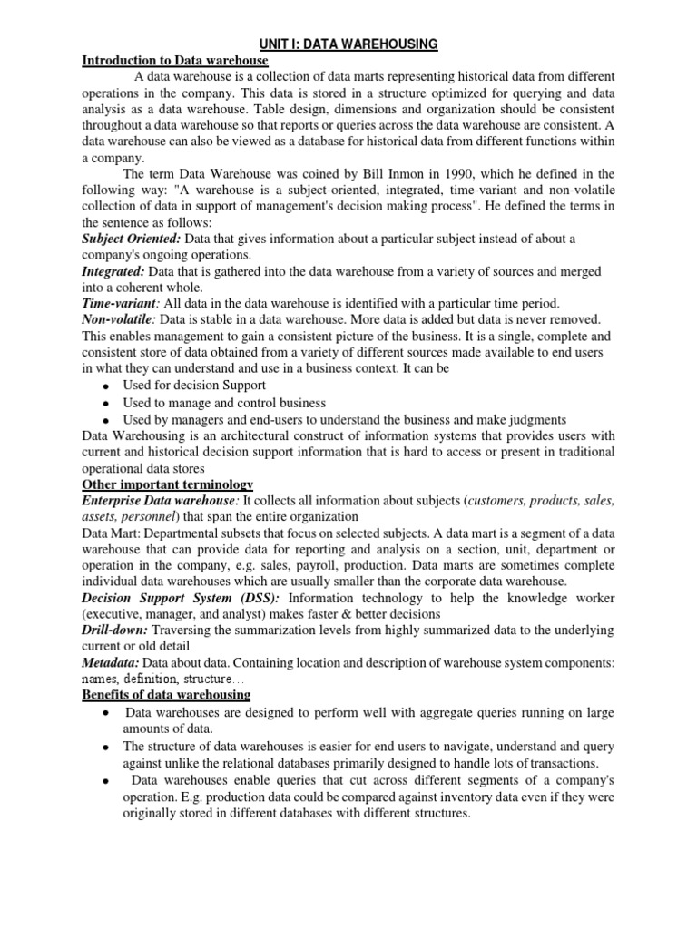Data Warehousing | Download Free PDF | Data Warehouse | Metadata