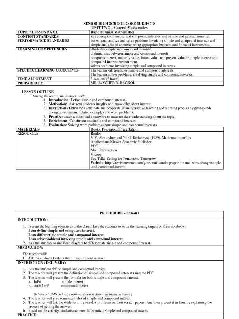 Gen Math | PDF | Compound Interest | Interest