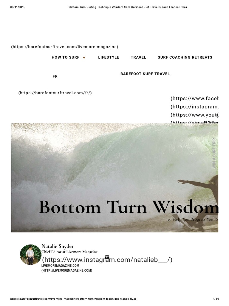 Bottom Turn Technique by Franco Rivas | PDF | Boardsports