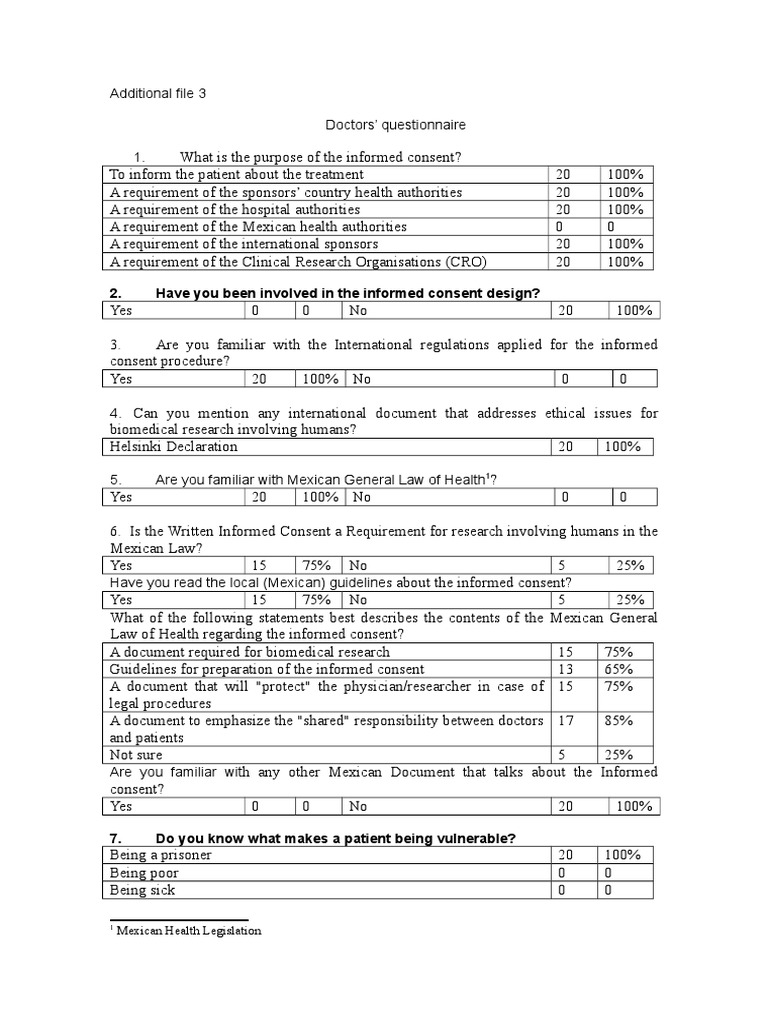 Chestionar Doctor | Download Free PDF | Informed Consent | Clinical Trial