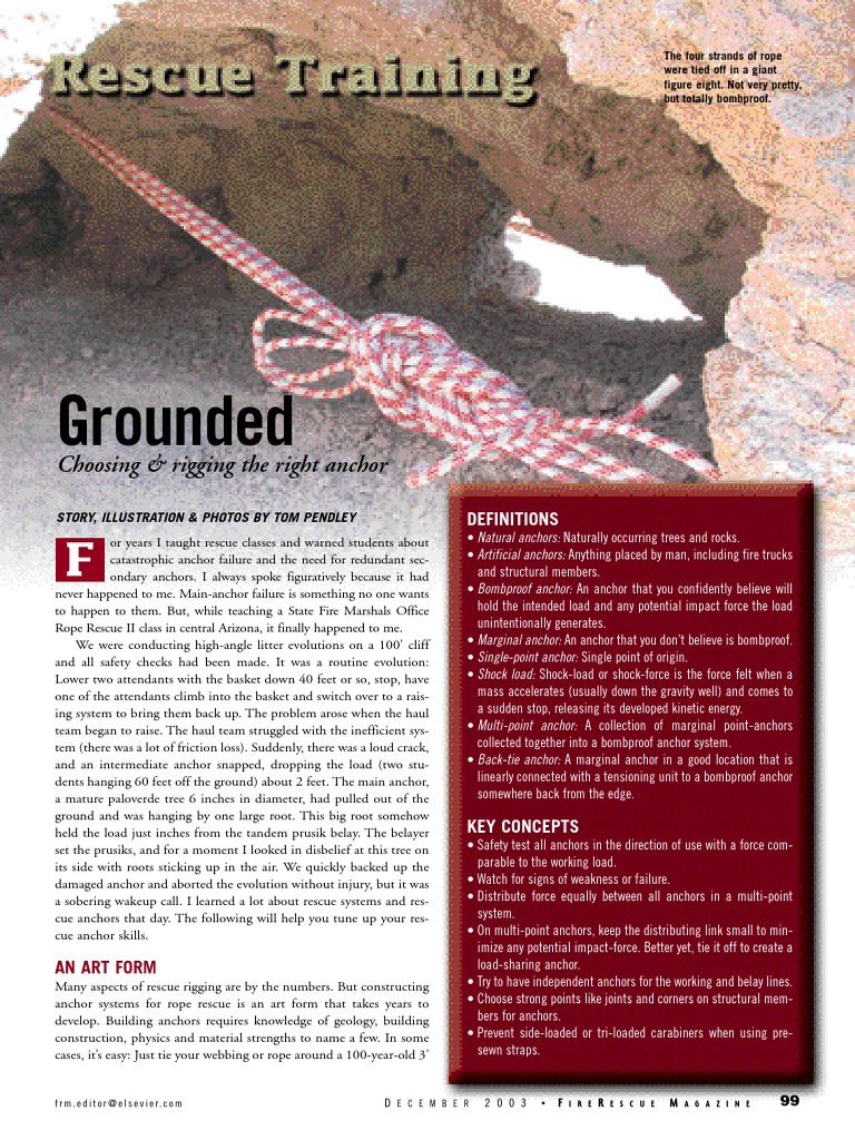 4Shared-Fire Rescue Magazine-Rigging Anchors PDF | PDF | Rope | Knot