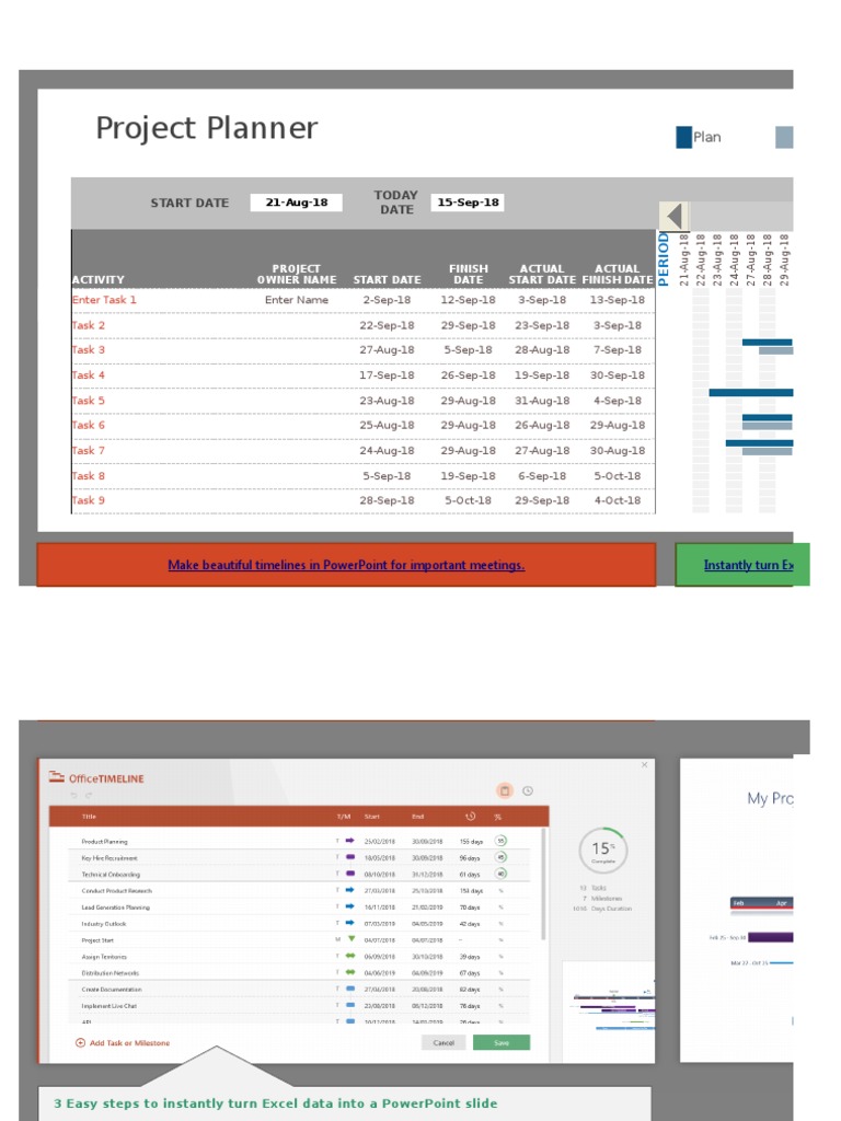 Project Planner: Start Date Today Date | PDF | Office Software ...