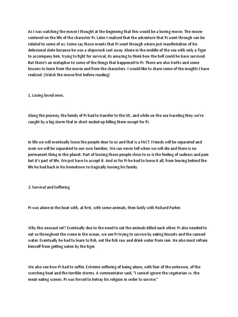 Life of Pi | PDF | Religion And Belief