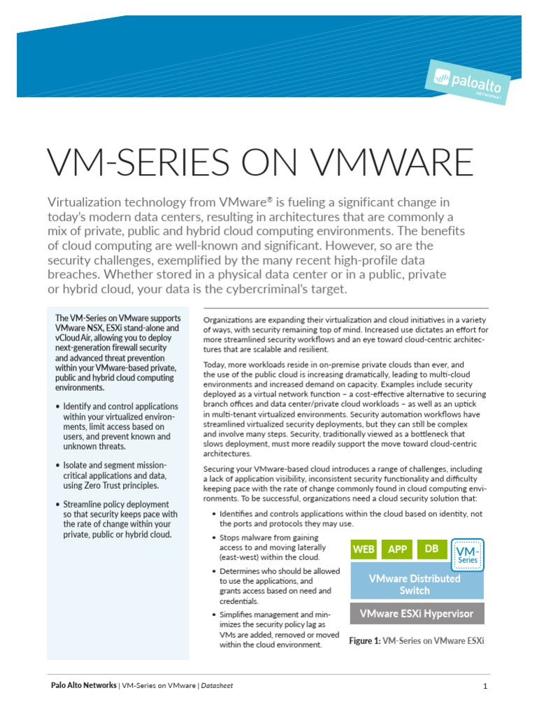 Vm-Series On Vmware: Web App DB Vmware Distributed Switch | PDF | V ...
