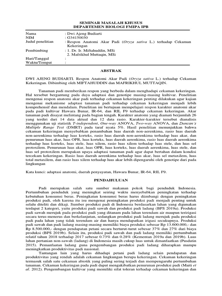 Draft 1 Naskah Seminar Dwi Ajeng Budiarti | PDF