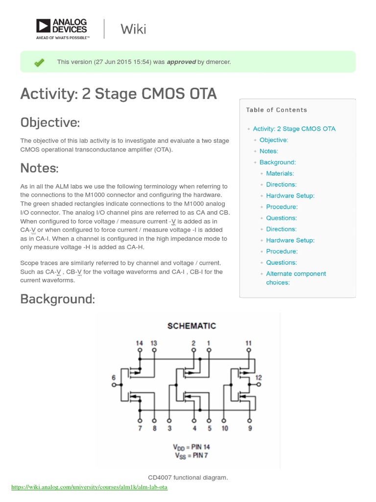 CMOS OTA (Output Transconductance Amplifier) (Analog Devices Wiki ...