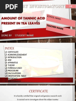 Chemistry Investigatory Project: Acidity in Tea Leaves | PDF