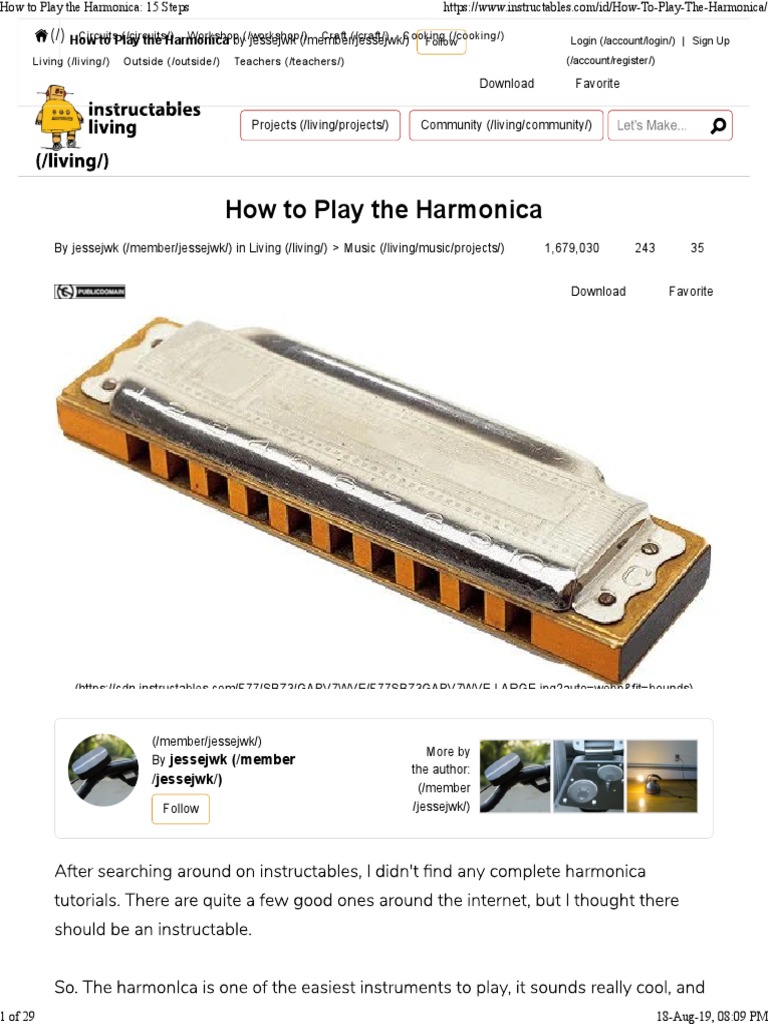 How To Play The Harmonica | PDF
