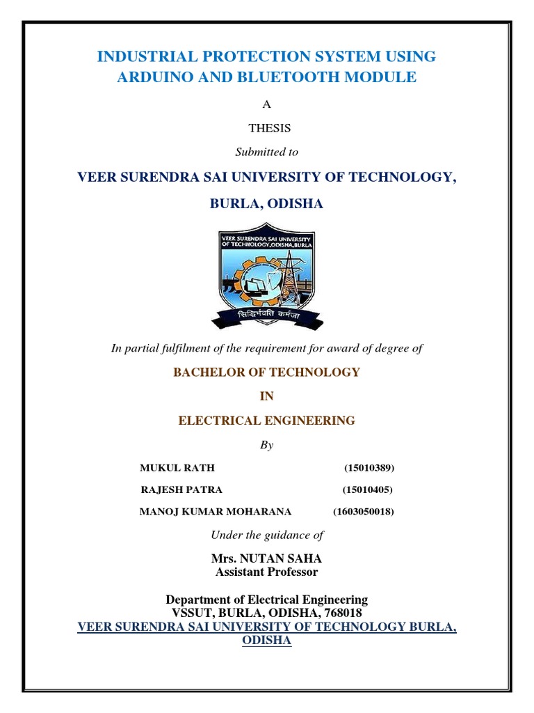 Industrial Protection System Using Arduino and Bluetooth Module | PDF ...