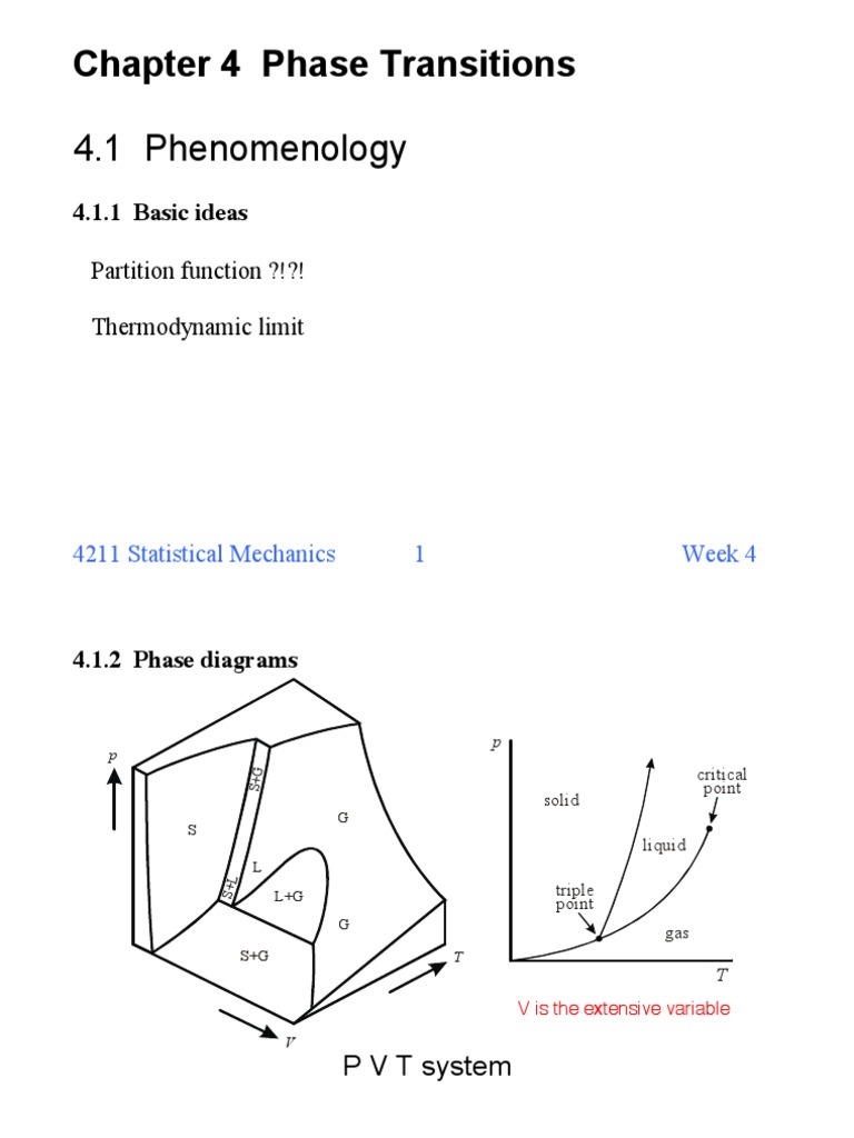 4.1 Phenomenology: Chapter 4 Phase Transitions | PDF | Phase Transition | Magnetization