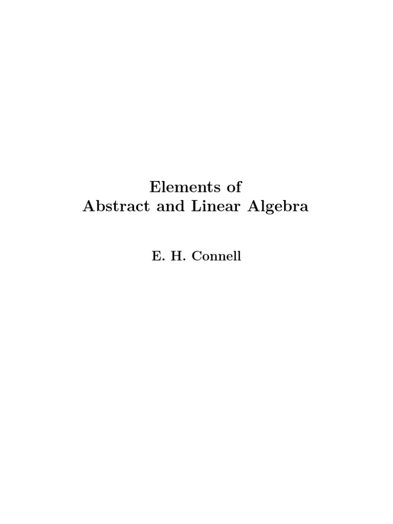 Elements of Linear Algebra | PDF | Ring (Mathematics) | Module ...