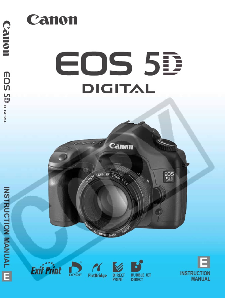 EOS 5d Manual | PDF