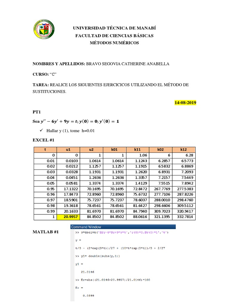 Tarea de Metodos Numericos 3 | PDF | Análisis numérico | Matemáticas De La Computación