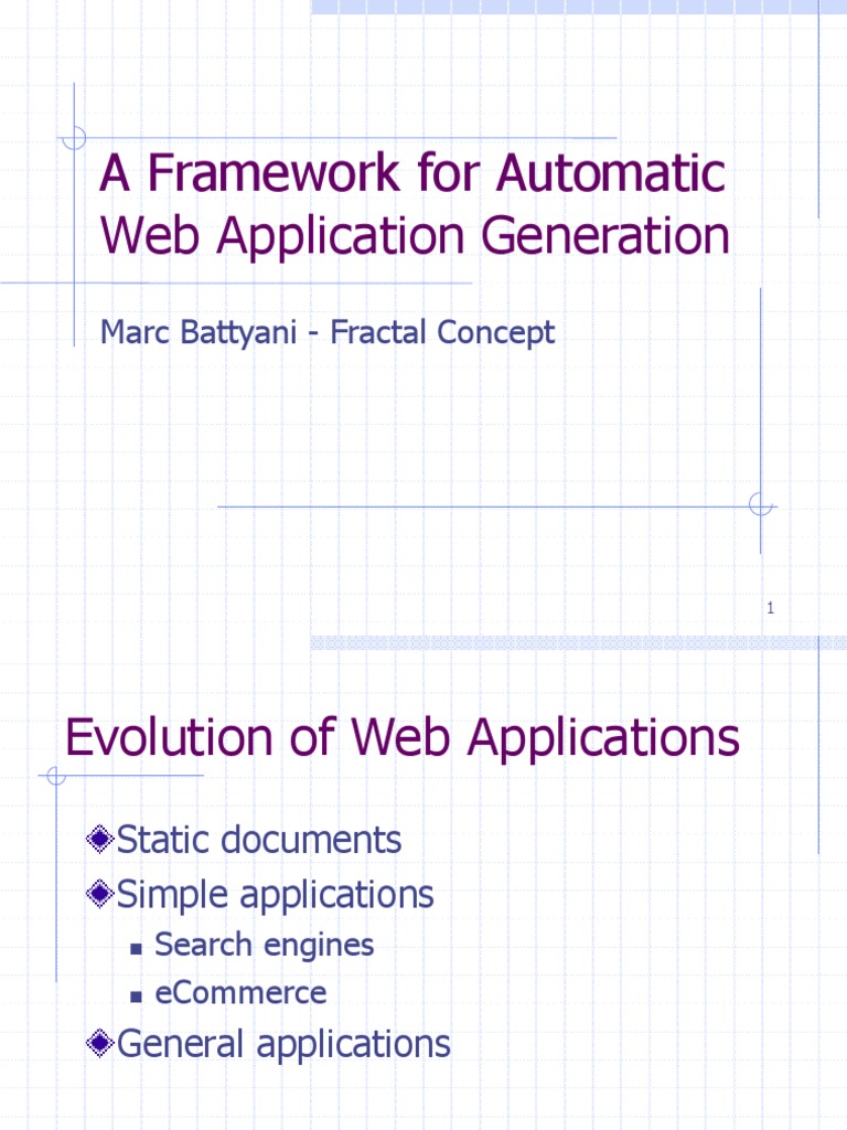 A Framework For Automatic Web Application Generation: Marc Battyani ...