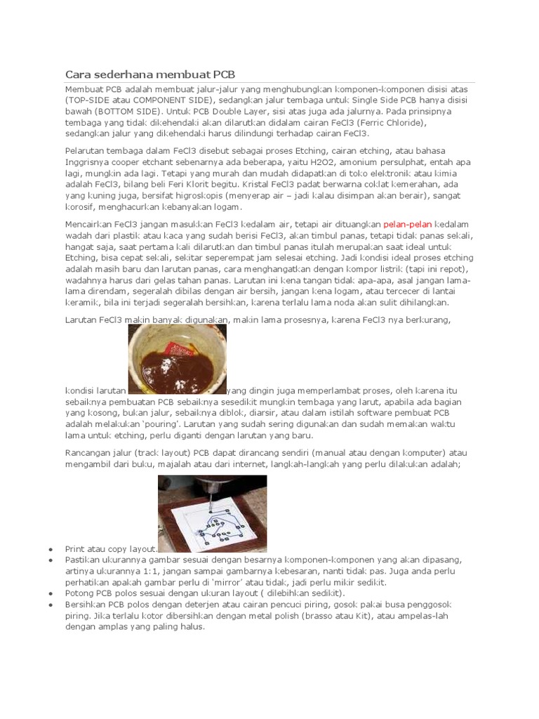 Cara Mudah Membuat PCB Sederhana | PDF