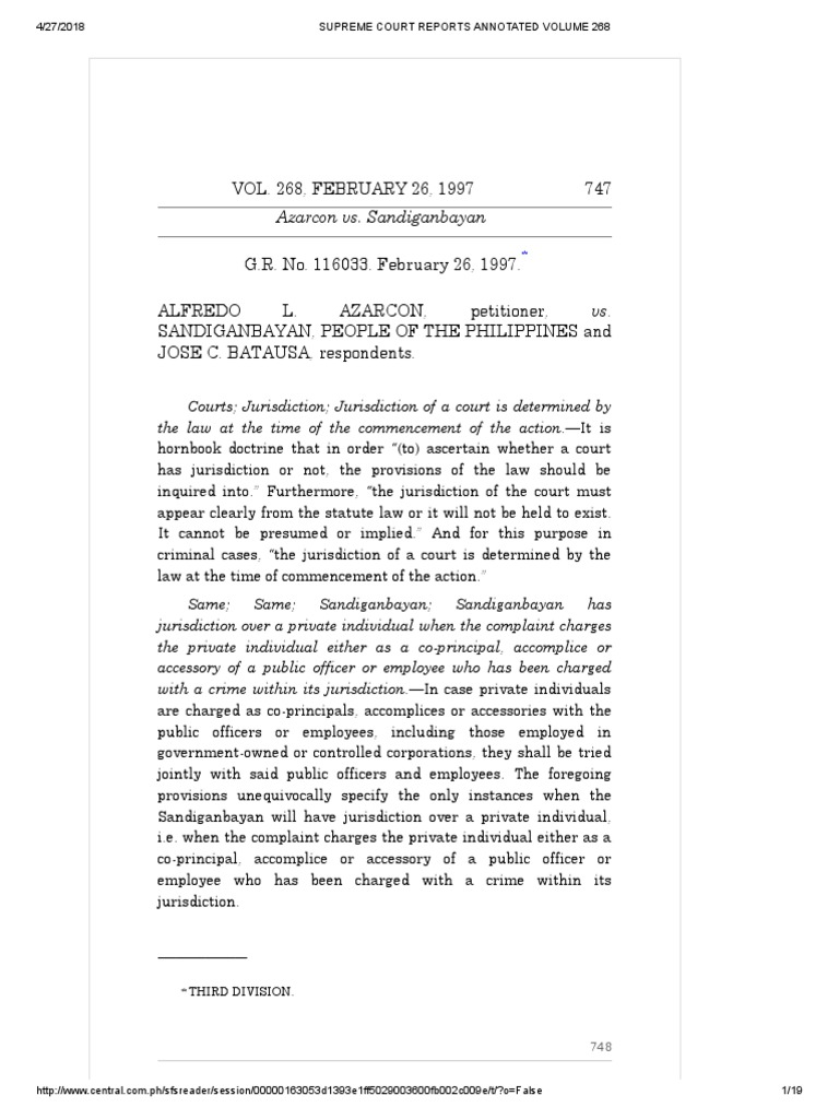 Azarcon Vs Sandiganbayan | PDF | Statutory Interpretation | Supreme Courts