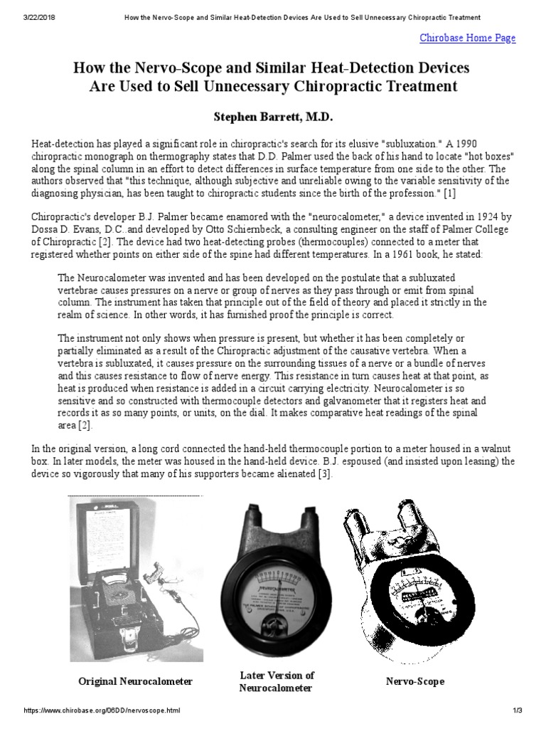 How The Nervo-Scope and Similar Heat-Detection Devices Are Used To Sell ...