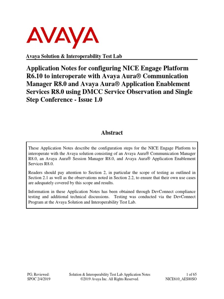 Avaya Solution & Interoperability Test Lab | PDF | Session Initiation ...