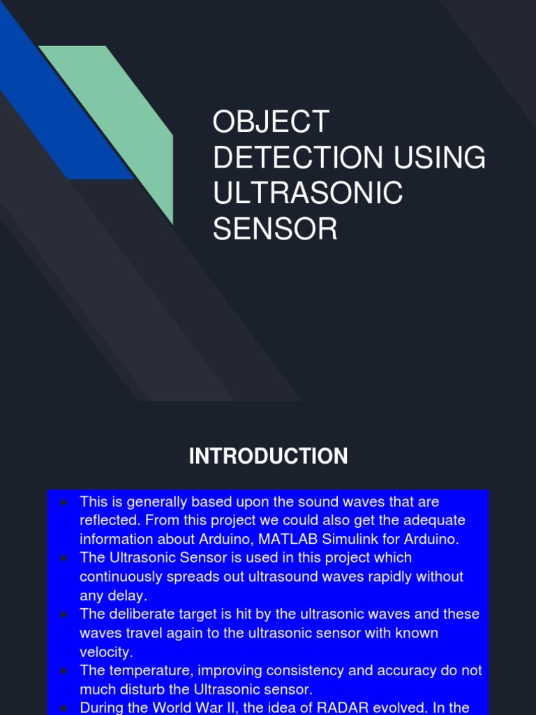 Object Detection Using Ultrasonic Sensor Rephrased | PDF | Ultrasound ...