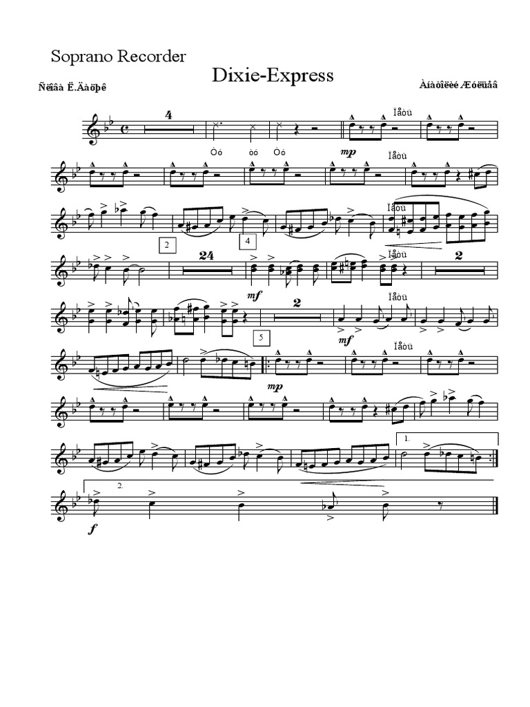 Dixie Express Full | PDF | Classical Music | Musical Instruments