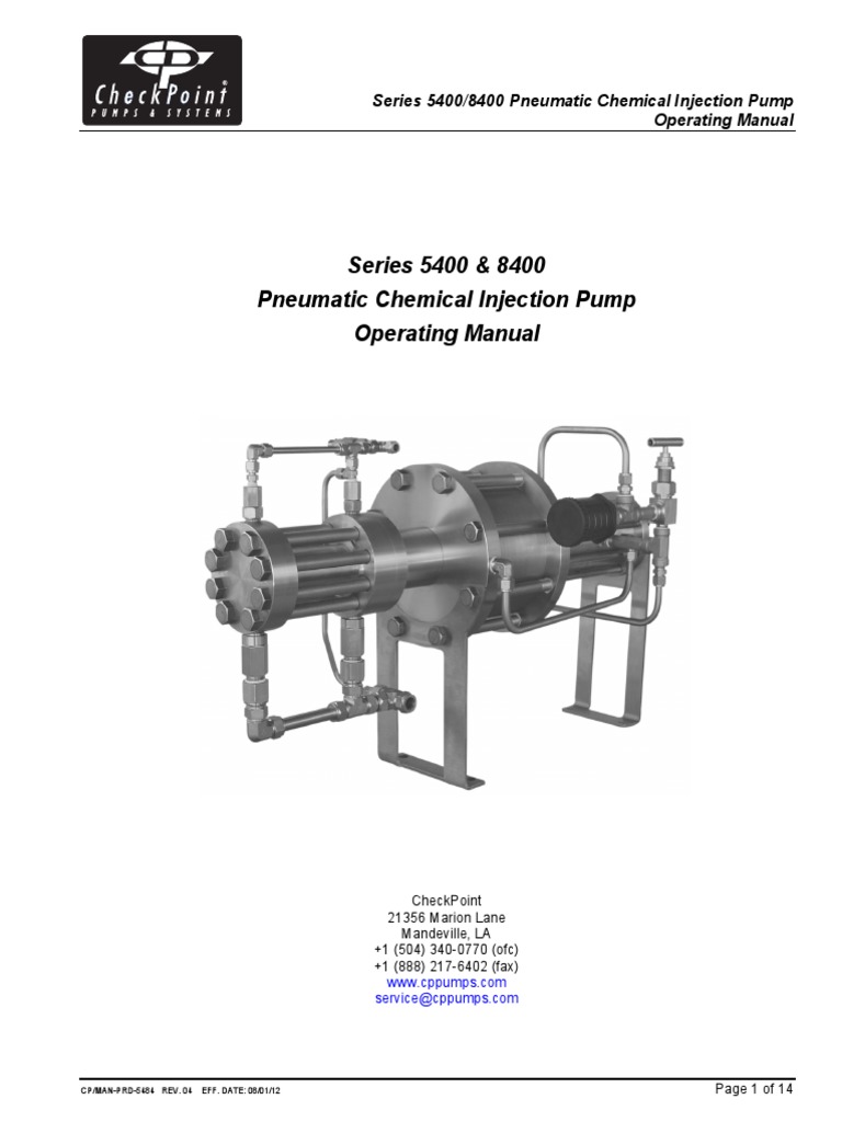 Checkpoint 5400 8400 | PDF | Pump | Valve