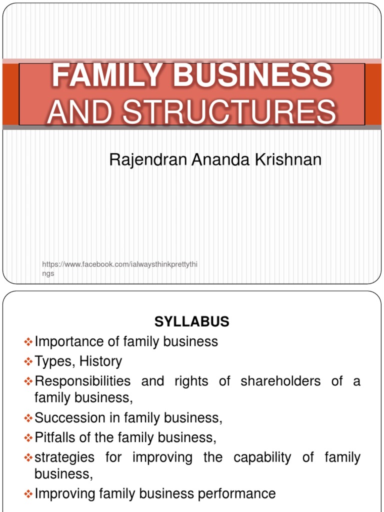 Family Business and Structure | PDF | Board Of Directors | Business