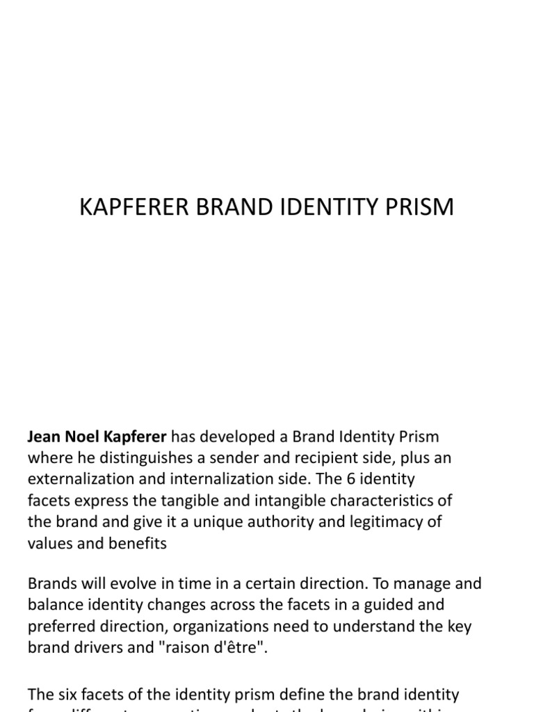 Kapferer Brand Identity Prism | Download Free PDF | Logos | Brand