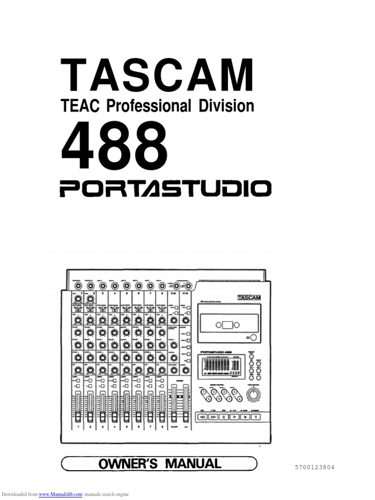 TASCAM 488 Portastudio Manual | PDF | Equalization (Audio) | Hearing
