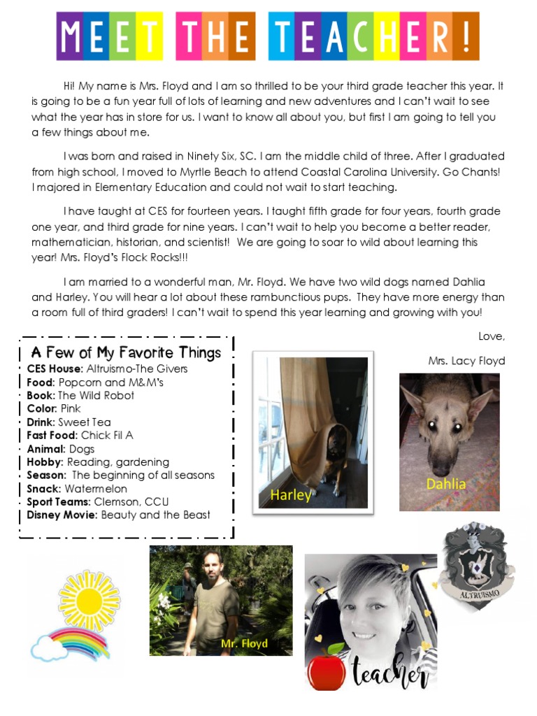 Meet The Teacher2 | PDF