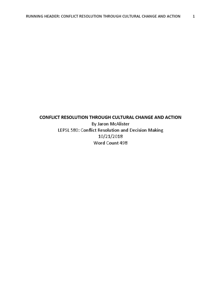 Effective Leadership Through Conflict Resolution | PDF | Conflict ...