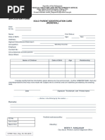 Solo Parent Application Form | PDF | Identity Document | Social ...