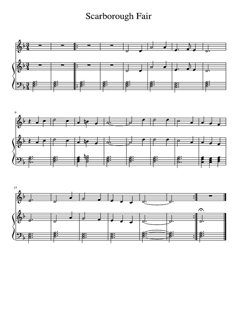 Scarborough Fair Melodía y Acordes PDF | PDF